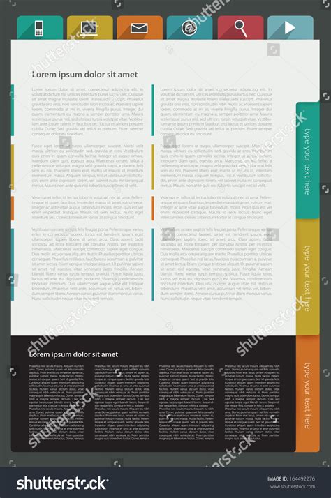 Sample Print Web Page Infographics Stock Vector Royalty Free