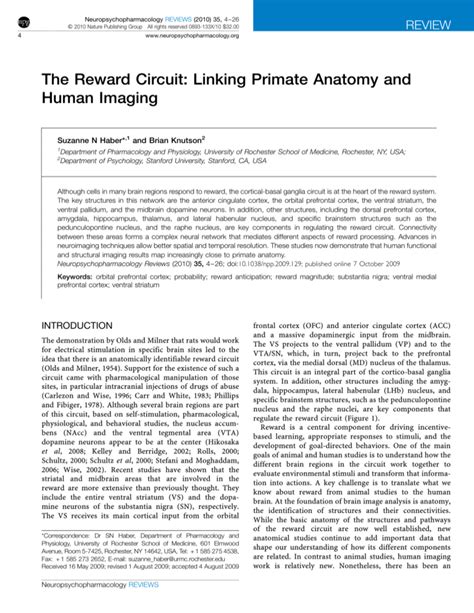 The Reward Circuit Linking Primate Anatomy And