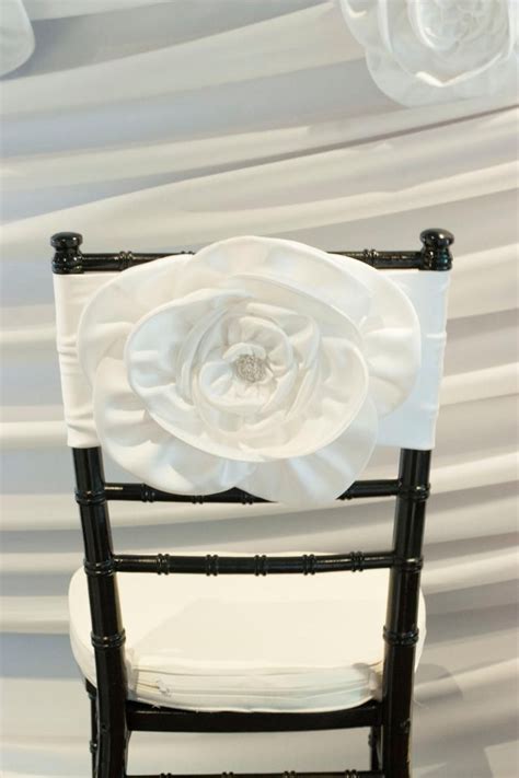 Magnolia Flower Wedding Chair Cover Chiavari Chair Cover Bride And