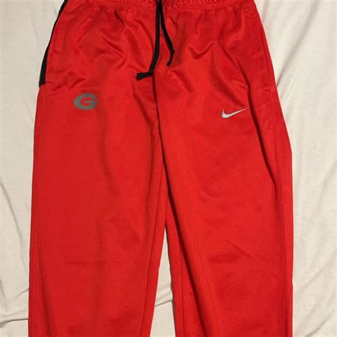 Red Nike Georgetown Sweatpants Size Large Depop
