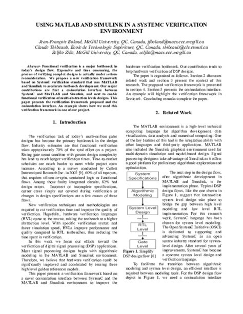 pdf using matlab and simulink in a systemc verification environment