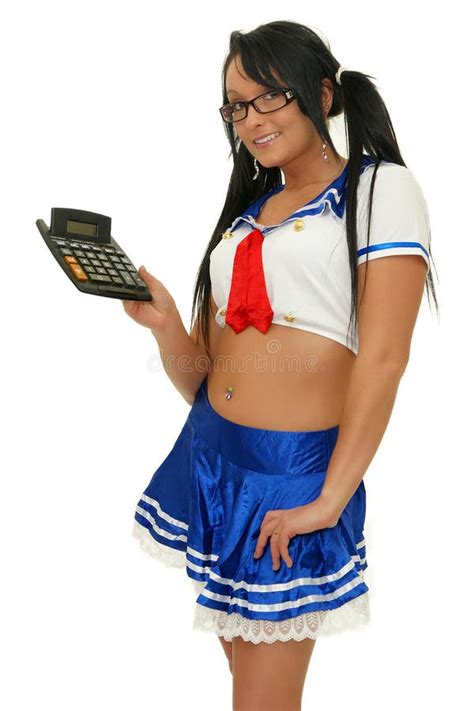 Girl With Calculator Stock Photo Image Of Study Person 23286504