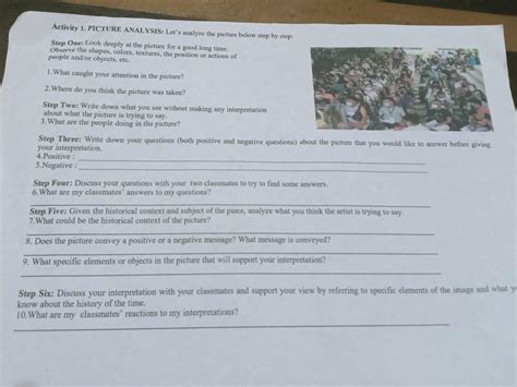 Activity 1 Picture Analysis Lets Analyze The Picture Below Step By