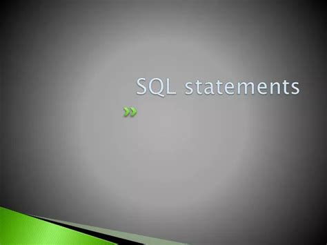 Ppt Sql Statements Powerpoint Presentation Free Download Id6086618