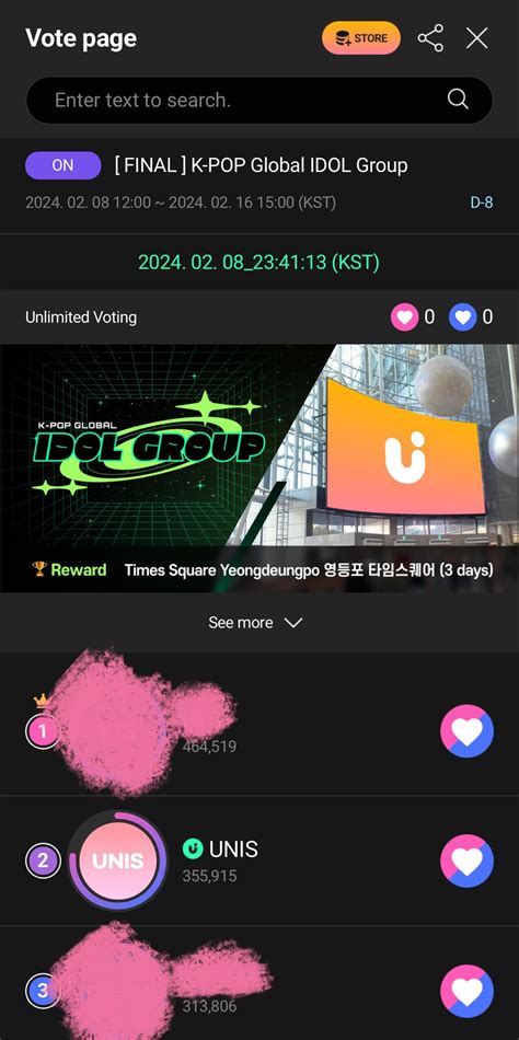 Upick Best Global Idol Group Final Voting Round Has Opened R Unis