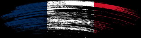 Png 또는 투명 배경에 격리된 브러시 페인트 질감이 있는 프랑스 국기 상징 브라질 배너 광고 홍보 디자인 벡터 탑 윈 스포츠 국가 벡터 일러스트레이션 템플릿 프랑스 국기에