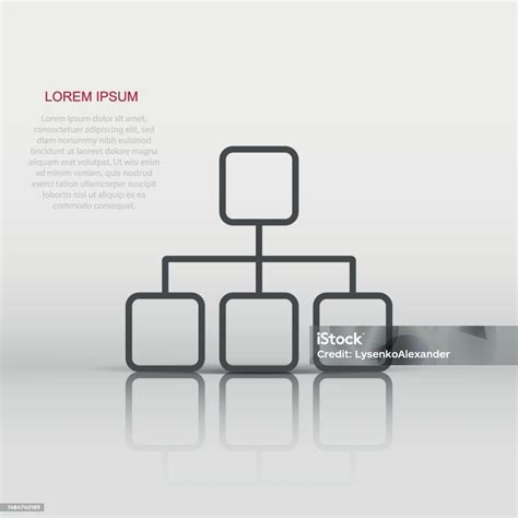 플랫 스타일의 벡터 구조 다이어그램 아이콘입니다 차트 조직 기호 그림 픽토그램 구조 사업 개념 공동체에 대한 스톡 벡터 아트 및