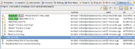 merging branches in eclipse git egit