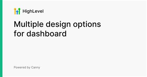 multiple design options for dashboard voters highlevel