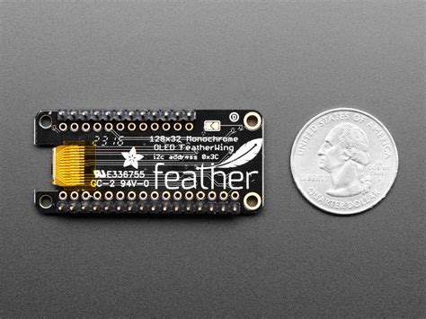Adafruit Oled 128x32 Add On Assemblado Para Featherwing Feather