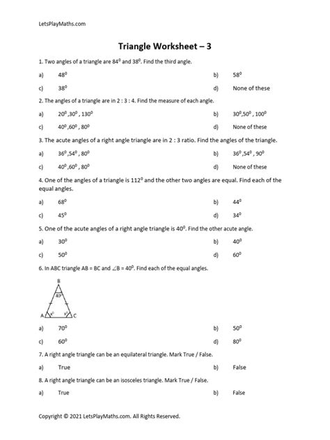 Triangle 3 Pdf Triangle Elementary Mathematics