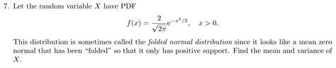 solved 7 let the random variable x have pdf
