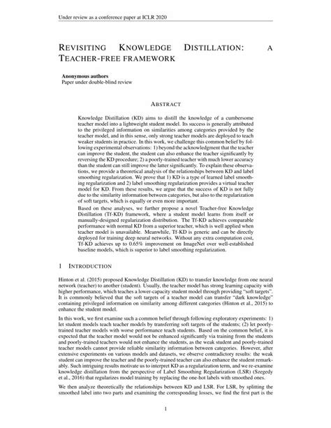 Pdf R Knowledge Distillation Teacher Free Framework Dokumen Tips