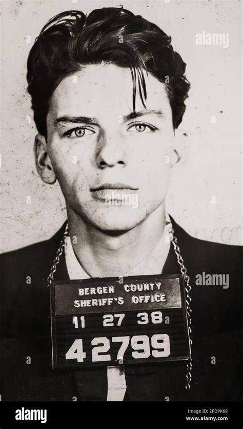 Frank Sinatras Famous Mugshot From 1938 When The 22 Year Old Was