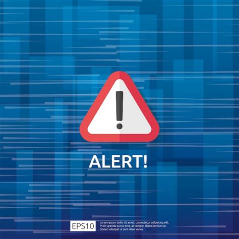 Premium Vector Attention Warning Attacker Alert Sign With Exclamation