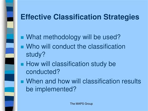 Ppt Effective Classification Strategies Ncipma Fall Workshop The Maps