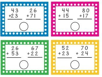Double Digit Addition And Subtraction Without Regrouping Center TPT