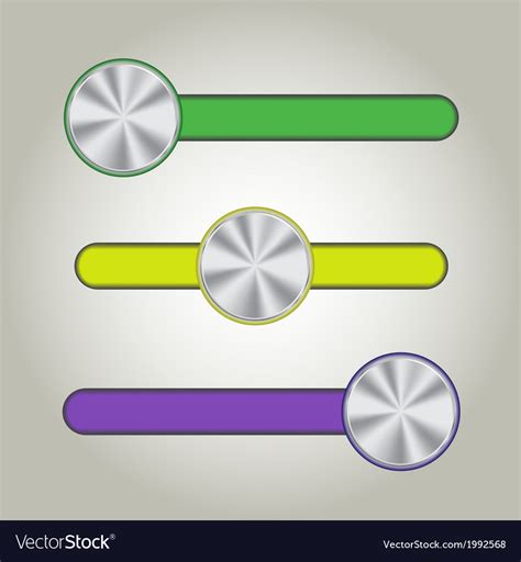 Web User Interface Set Sliders Royalty Free Vector Image
