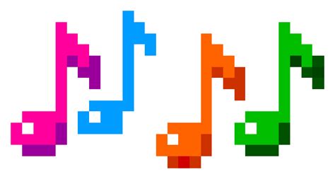 Music Notes Pixel Art  Wiffle