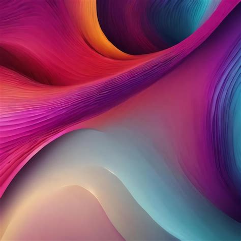 Abstract Gradient Wavy Background Premium Ai Generated Image
