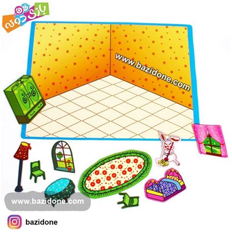 بازی فکری جورچین آهنربایی 5 اتاق کوچک من