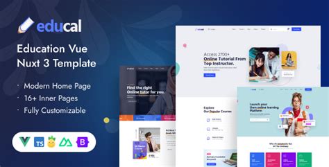 Educal Online Learning And Education Vue Nuxt 3 Template By Themepure