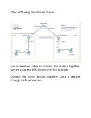Updated IPSec VPN Using Cisco Packet Tracer Pdf IPSec VPN Using