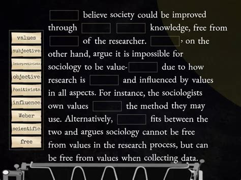 Objectivity And Values Complete The Sentence