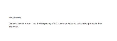 Solved Matlab Code Create A Vector X From 3 To 3 With Chegg Com