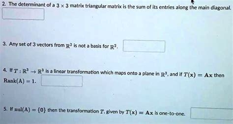 The Determinant Of A 3 X 3 Matrix Triangular Matrix Is The Sum Of Its