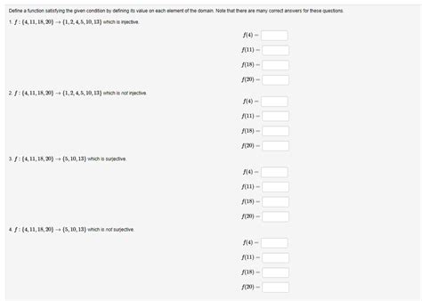 Solved Define A Function Satisfying The Given Condition By