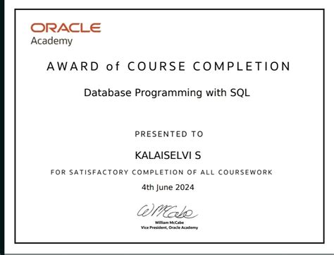Kalaiselvi S On Linkedin Oraclecertification Databasemanagement Dba Sql Plsql Datamanagement…