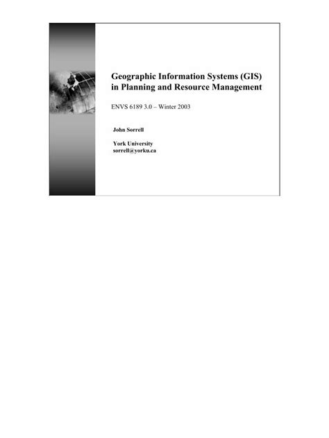 Pdf Geographic Information Systems Gis In Planning And · Geographic Information Systems