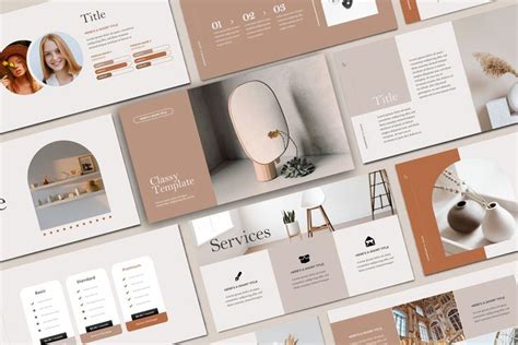 Classy Minimal Powerpoint Template Company Brand Presentation Template