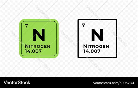 Nitrogen Perdiodic Table Of Elements Design Vector Image