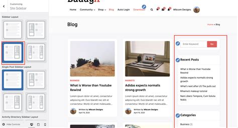 Site Sidebar Wbcom Designs Docs