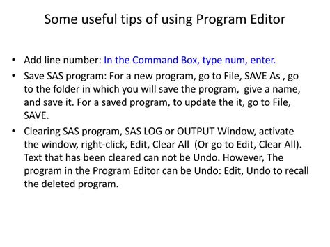 PPT Chapter 3 Editing And Debugging SAS Programs PowerPoint