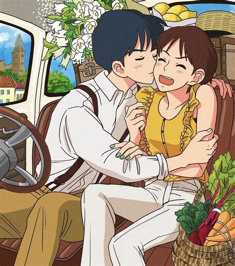 Seiji And Shizuku Studio Ghibli Fanart Studio Ghibli Art Studio Ghibli Characters