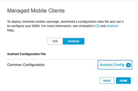 Android Configuration Download