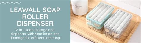 Leawall Easy Cloth Plastic Washing Soap Roller Dispenser Case With Lid