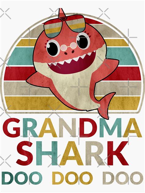 Grandma Shark Officialgrandma Shark Doo Doo Doofathers Day 2020 T