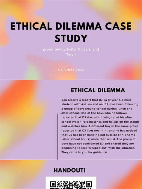 Ethical Dilemma Case Study Download Free Pdf School Counselor