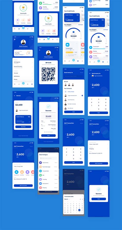 banky finance app ui kit — ui kits on ui8 mobile app design inspiration app interface