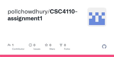 GitHub Pollchowdhury CSC4110 Assignment1