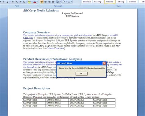 Final Part Vba Macro Aris For Rfpsowdesign Document Generation Aris Bpm Community