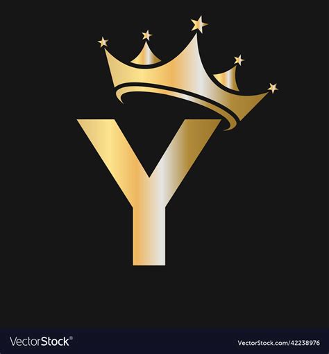 Letter Y Crown Logo Crown Logo On Y Royalty Free Vector