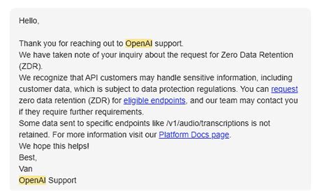 Openai Data Retention Policy Api Openai Developer Forum
