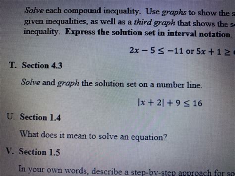 Solved Solve And Graph The Solution Set On A Number Line Chegg