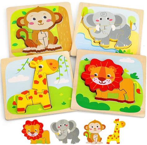 Houten Puzzels Voor Peuters Van 2 4 Jaar Montessori Speelgoed Voor