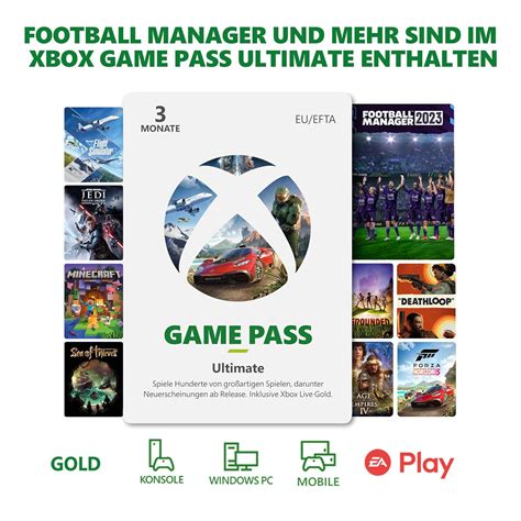 Xbox Game Pass Ultimate 3 Monate Mitgliedschaft Beinhaltet Football